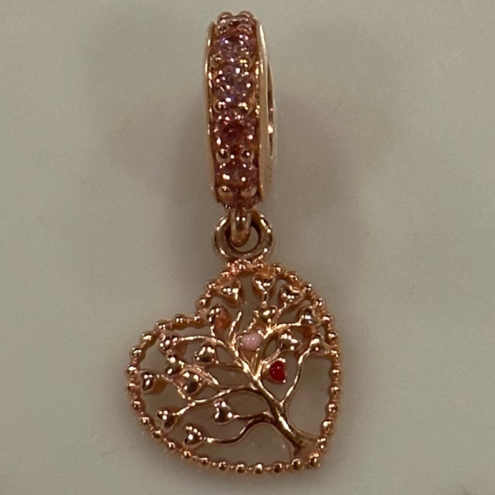 Authentic Retired Pandora Rose Tree Of Love Dangle Ch… - Gem